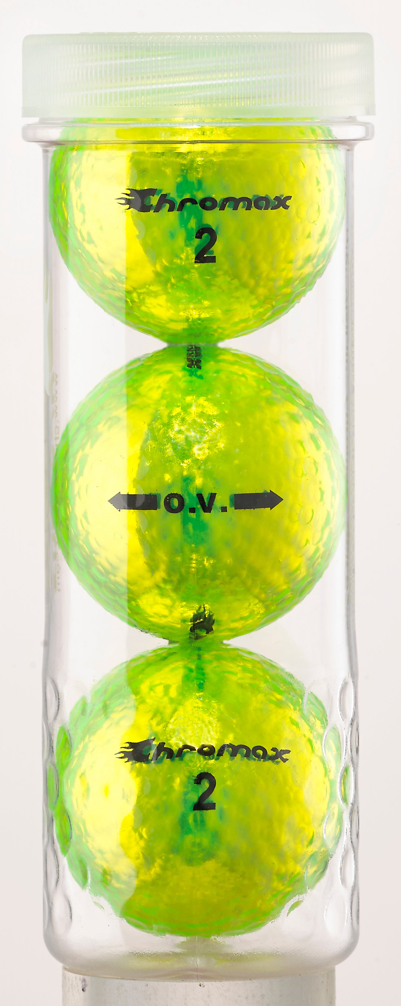 Green Neon Golf Balls - Chromax O.V. 3 Ball Tube – Chromax Golf